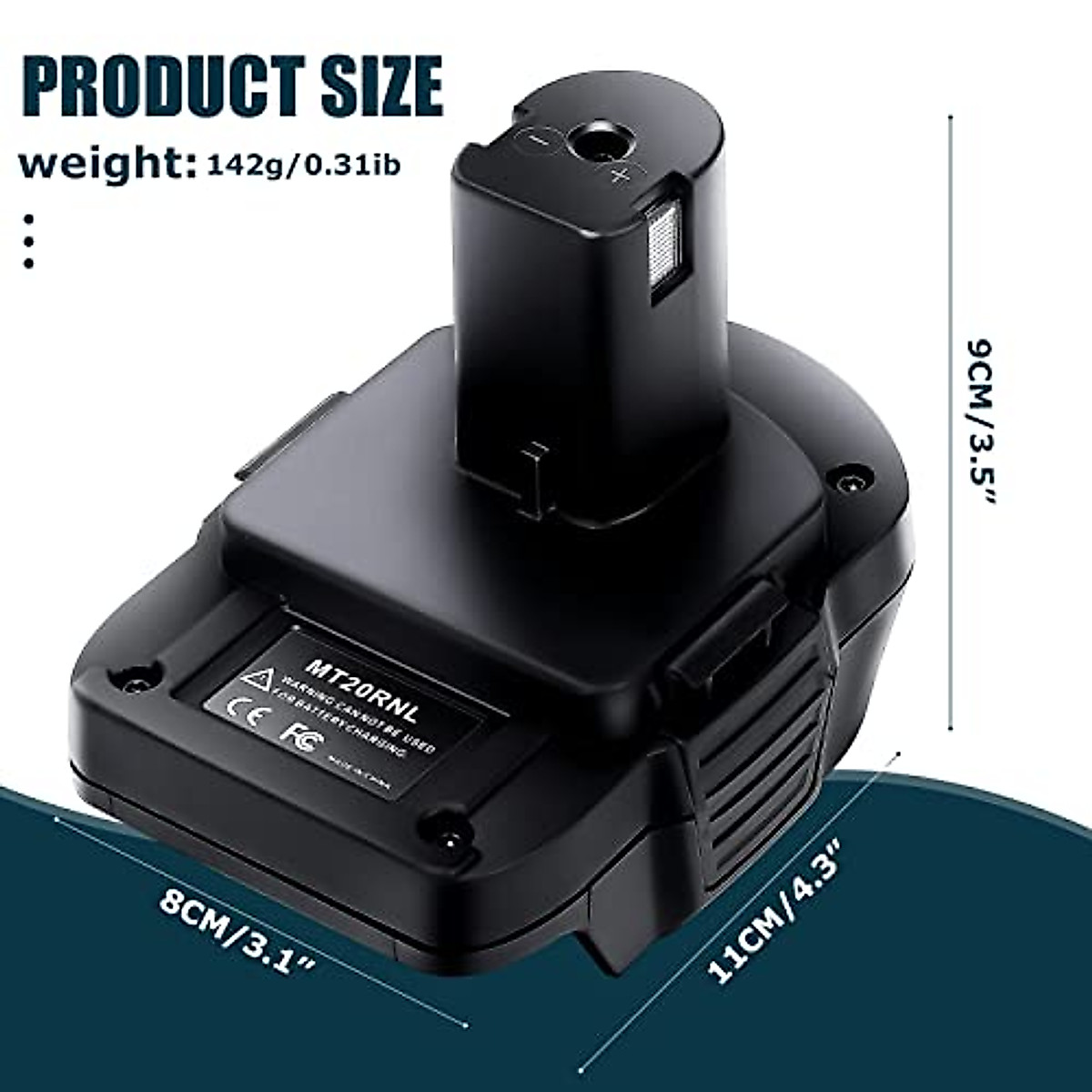MT20RNL Adapter for Makita 18V Battery to for Roybi 18V Battery，Most Batteries for MAKITA:BL1860B / BL1860 / BL1850B / BL1850 / BL1840 / BL1830B / BL1830 / BL1820 / BL1815 etc.