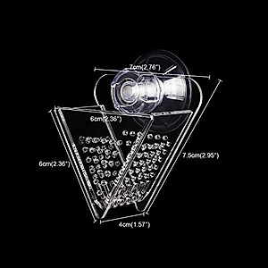 WEAVERBIRD Cone Red Worm Feeder Acrylic V-Shape Shrimp Fish Tank Feeding Cup with Suction Cup