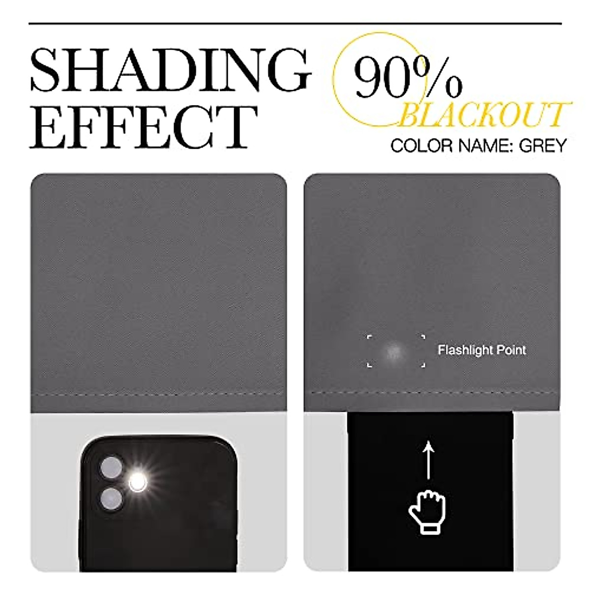 NICETOWN Blackout Window Curtains for Camper - (Grey Color) 42x40 Inch, 2 Panels Set, Thermal Insulated Room Darkening Blackout Drapes/Draperies with Rod Pocket & Back Tab for Loft