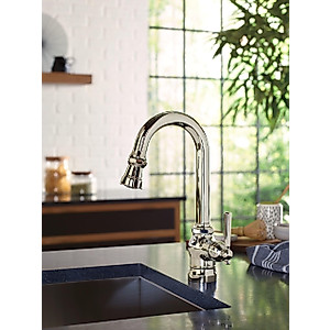 Moen S52003 Paterson One-Handle Pulldown Bar Faucet with Power Clean, Includes Interchangeable Handle, Chrome