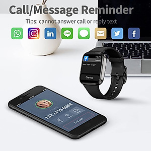 Fitness Tracker Heart Rate Monitor Blood Pressure Watch Pedometer Waterproof Blood Oxygen Monitor Sleep Step Counter Sport Wrist Watch for Women Men Smartwatch for Android Phones Compatible iPhone