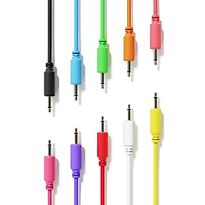 ExcelValley - Mono Modular Patch Cables TS 3.5mm 1/8 inch Eurorack Synthesizer [10-Pack | 30 cm - 11.81"]