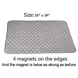 ABA Magnetic Ironing Blanket 33"x19" Washer Dryer Heat Resistant Pad, Portable Iron Board Alternative Cover with Magnets, New Version