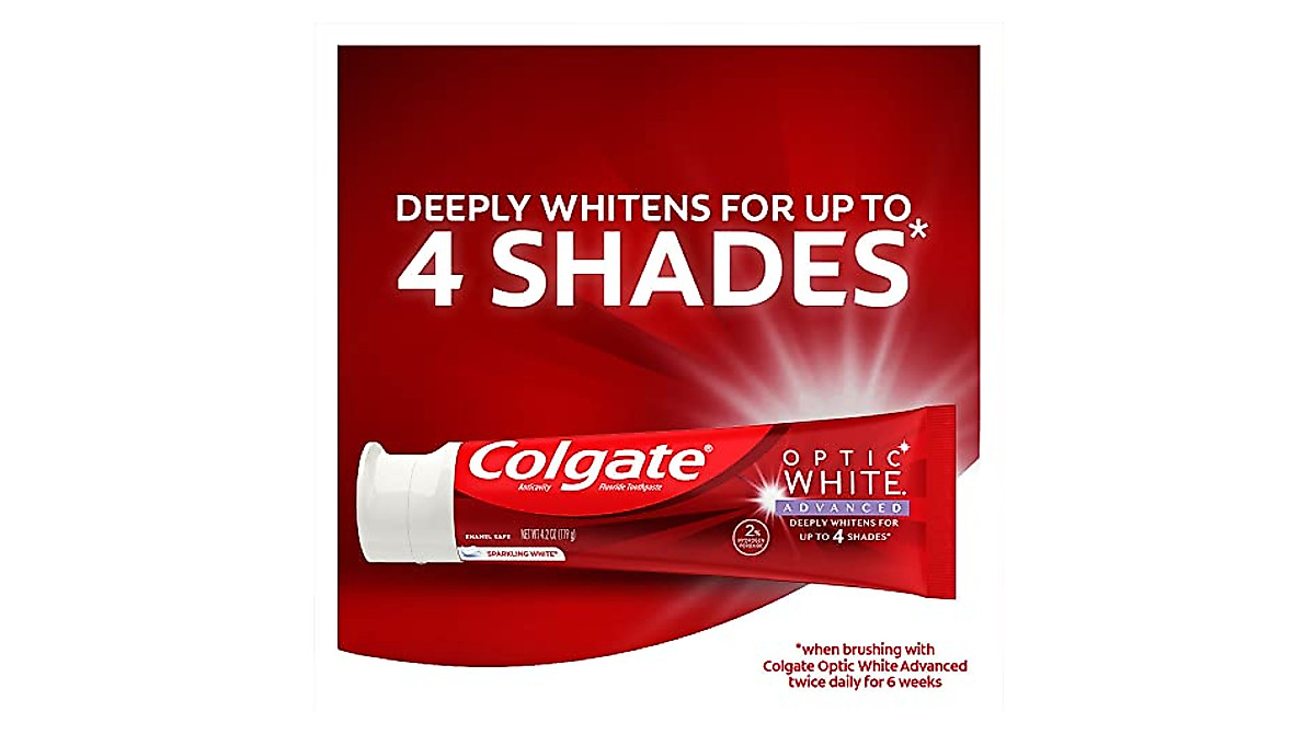 Colgate Optic White Advanced Teeth Whitening Toothpaste | Brighten ...