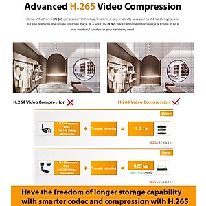 GW Security 32 Channel 4K NVR 5MP POE Audio & Video Security Camera System - 32 x 5MP 1920P Weatherproof Bullet Cameras,Built in Microphone, Quick QR Code Easy Setup, Pre-Installed 8TB Hard Drive