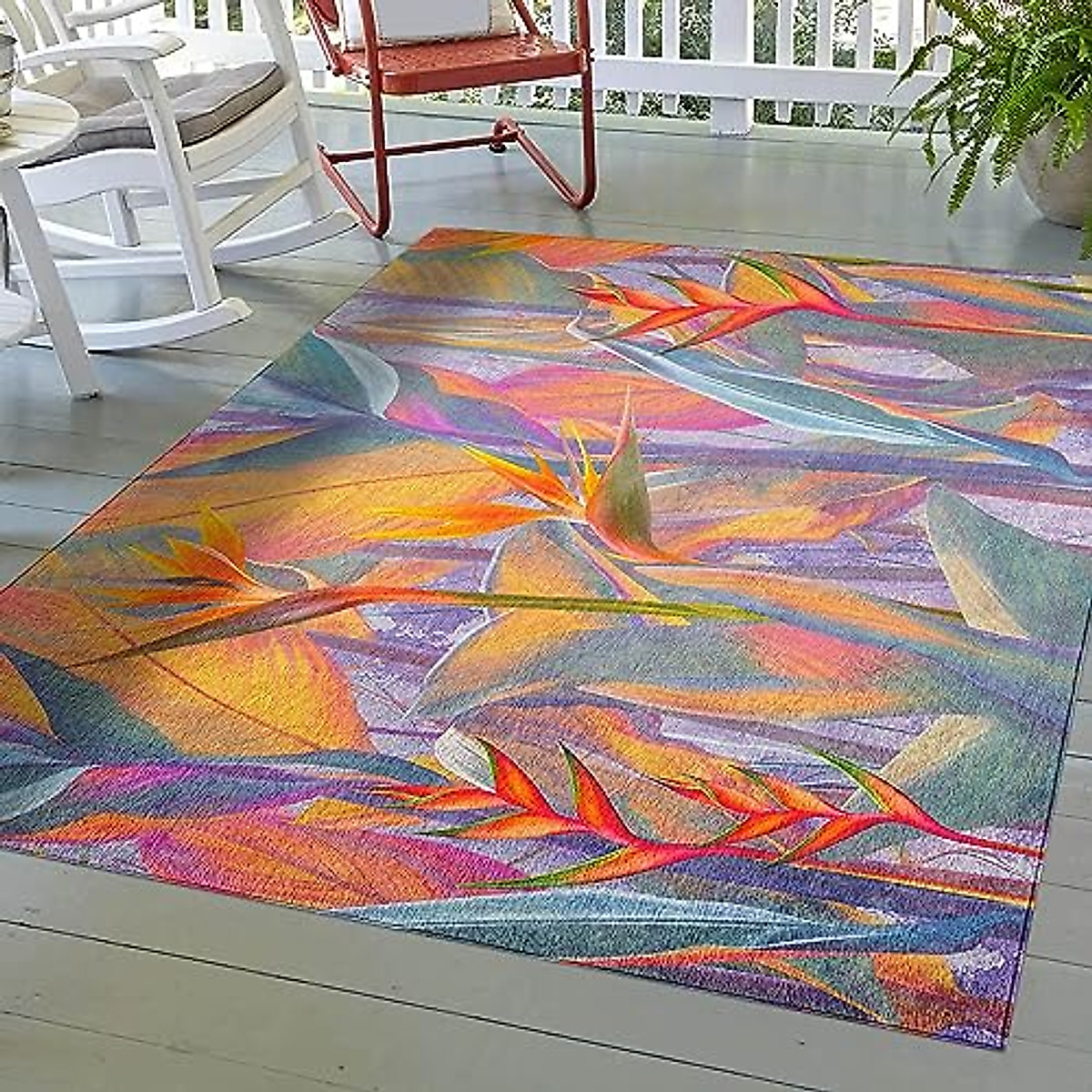 Dalyn Rugs Indoor/Outdoor Tropics TC14 Multi Washable 8' x 10' Rug