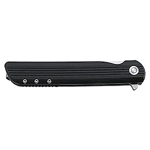 CRKT LCK + Large Folding Pocket Knife: Folder with Liner Lock, Plain Edge Drop Point Blade, Reinforced Nylon Handle with Pocket Clip 3810
