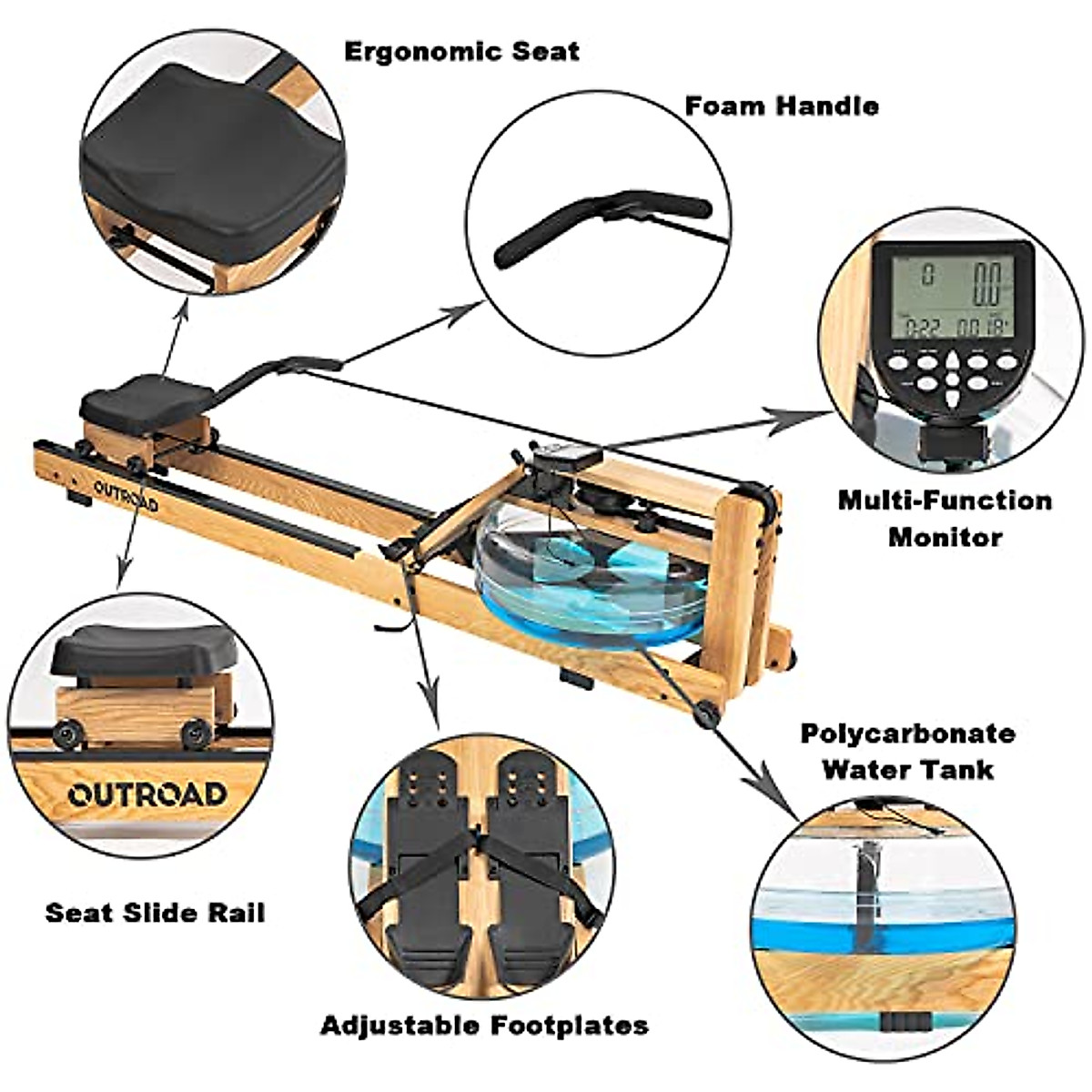 Outroad Rowing Machine for Home Gym Use
