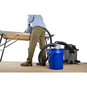 Dust Deputy Low-Pro Plus Lid Dust Separator Kit for Shop Wet Dry Vacuums - 2.5" Adapter & 3' Hose - Fits Standard 5 Gallon Buckets, USA Made
