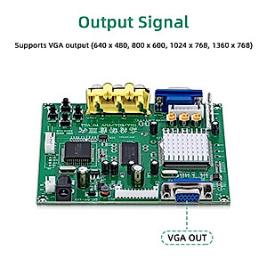 Mcbazel Arcade Game RGB/CGA/EGA to VGA HD Game Video Output Converter Board for Arcade Game Monitor to CRT LCD PDP Projector