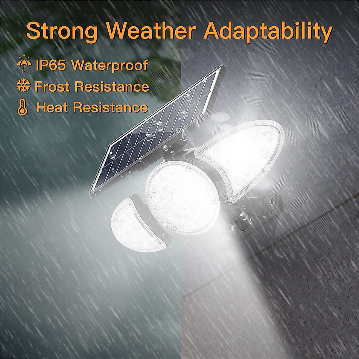 Led Solar Spotlight Home Garden Lighting Street Light Outdoor Human Body Induction Waterproof Wall Light from Dusk to Dawn, Suitable for Garden/Fence/Ditch, 2 Pieces