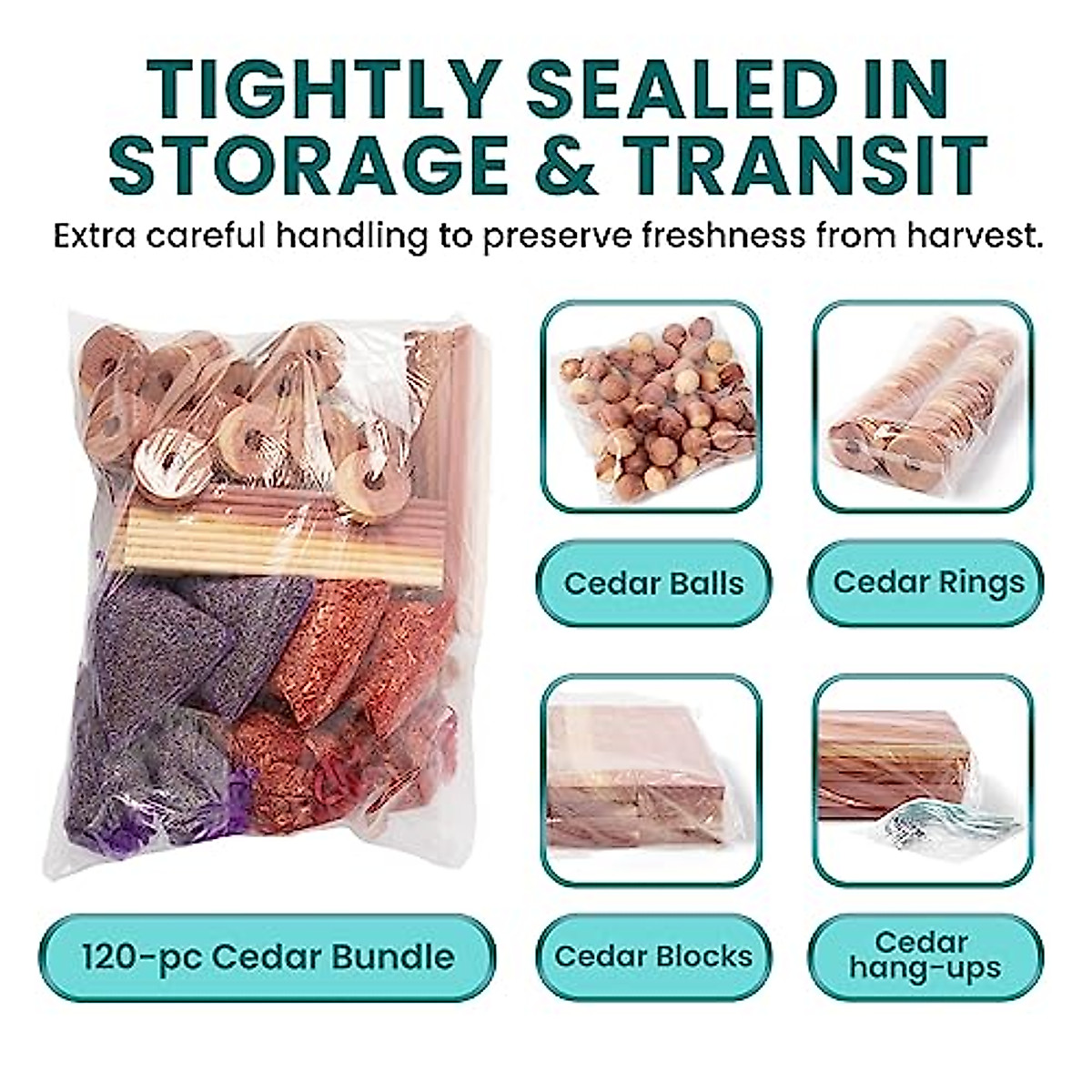 12 Cedar Blocks - Cedar Blocks for Clothes Storage & Closet Set - Cedar Planks & Balls for Clothes Storage - Drawer Freshener for Clothes with Cedar Rings for Hangers - Cedar Wood Chips for Clothes