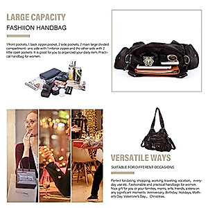 Angel Kiss Handbags for Women Hobo Bags for Large Tote Bag Soft PU Leather Multi-Pocket Shoulder Bag Top Handle Handbag