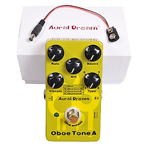 Aural Dream Oboe Tone A Synthesizer Guitar Effect Pedal includes Oboe,Oboe horn 16',Oboe horn 8' and Oboe horn 4'with Vibrato module,True bypass.