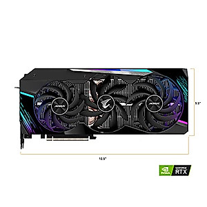 Gigabyte AORUS GeForce RTX 3080 Ti Master 12G Graphics Card, Max Covered Cooling, 12GB 384-bit GDDR6X, GV-N308TAORUS M-12GD Video Card