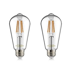 helloify Edison ST19(ST64) WiFi LED Smart Bulb, Filament Vintage Style, Tunable White Changing, Work with Alexa Google Home (No Hub), E26, 2700K-6500K, 2Pack, Daylight White,8 watt