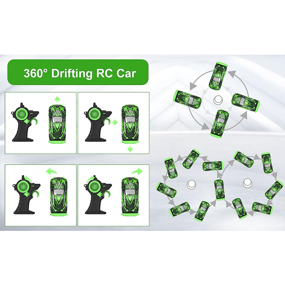 FLYNOVA 4WD RC Drift Car,Light Up Racing Toys for Kids Age 6 7 8 9 10-12,14 KM/H High Speed Vehicle,Easter Thanksgiving Christmas Birthday Fun Gifts for Boys Girls Teens