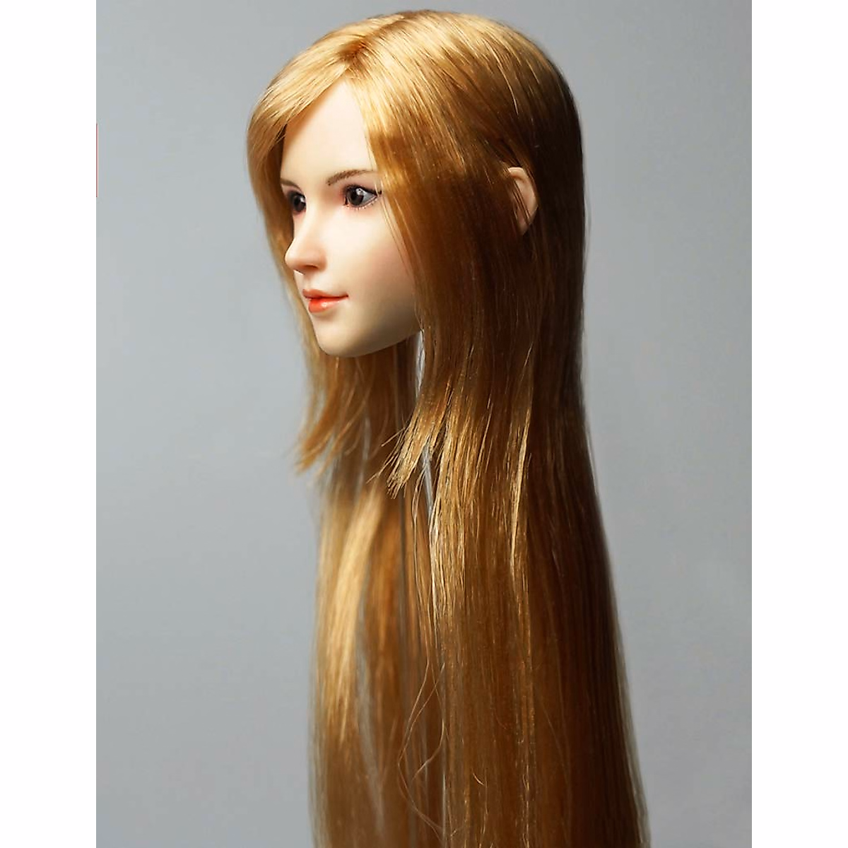 HiPlay 1/6 Scale Female Figure Head Sculpt, Beuty Charming Girl Doll Head for 12" Action Figure Phicen, TBLeague DH035 (Golden Hair)