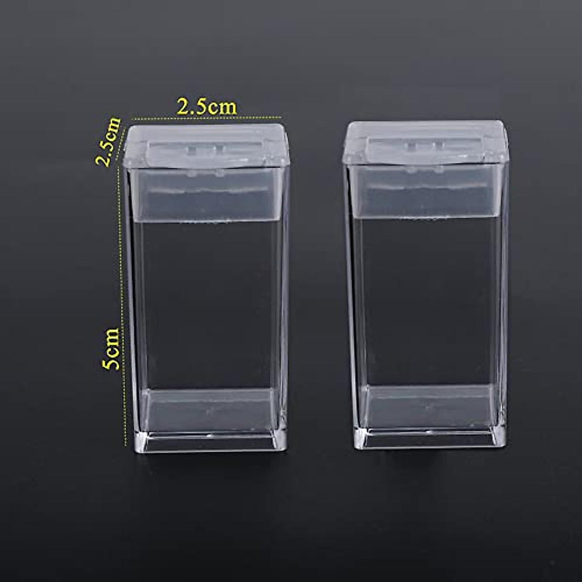 12Pcs Acrylic Small Square Bottles Diamond Embroidery Storage Box Clear Empty Bottles Bead Containers Holder for Beads Sequins Rhinestones Diamond Painting Accessories Storage DIY Craft Supplies