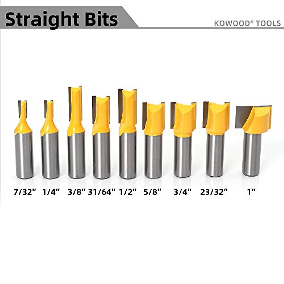 KOWOOD Router Bits Set 1/2 Inch Shank 丨70 - Piece Set.