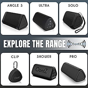 OontZ Angle Solo - Bluetooth Portable Speaker, Compact Size, Surprisingly Loud Volume & Bass, 100 Foot Wireless Range, IPX5, Perfect Travel Speaker, Bluetooth Speakers by Cambridge Sound Works (Black)