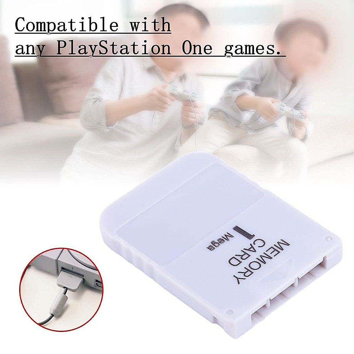 Memory Card Portable 1MB Memory Card Stick for Sony PS1 Compatible with Any One Games White [video game] [video game]