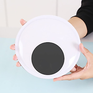 2 Pcs 7.5 Inches Giant Wiggle Eyes Plastic Large Wiggle Eyes with Self Adhesive for DIY Craft Decorations Chritsmas Tree Party Decorations