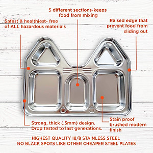 Kids Stainless Steel Section Plates