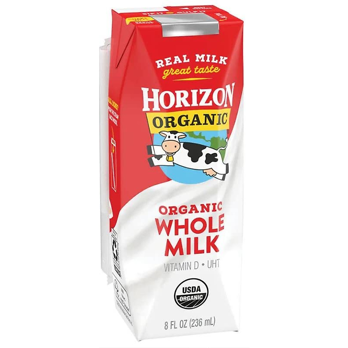 Whole Milk boxes Organic Shelf-Stable Milk Whole, Horizon Whole Milk Single Serve, 8.0 Fl OZ Bundled with a BETRULIGHT Fridge Magnet – 6 Pack