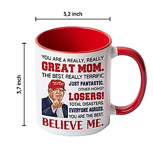 Viberty Christmas Gifts for Mom, Wife - Best Mom Ever Gifts - Mom Gifts from Daughter, Son, Kids - Birthday Gifts for Mom, New Mom - Funny Gifts Ideas For Mom - Mom Ceramic Mug 11 oz
