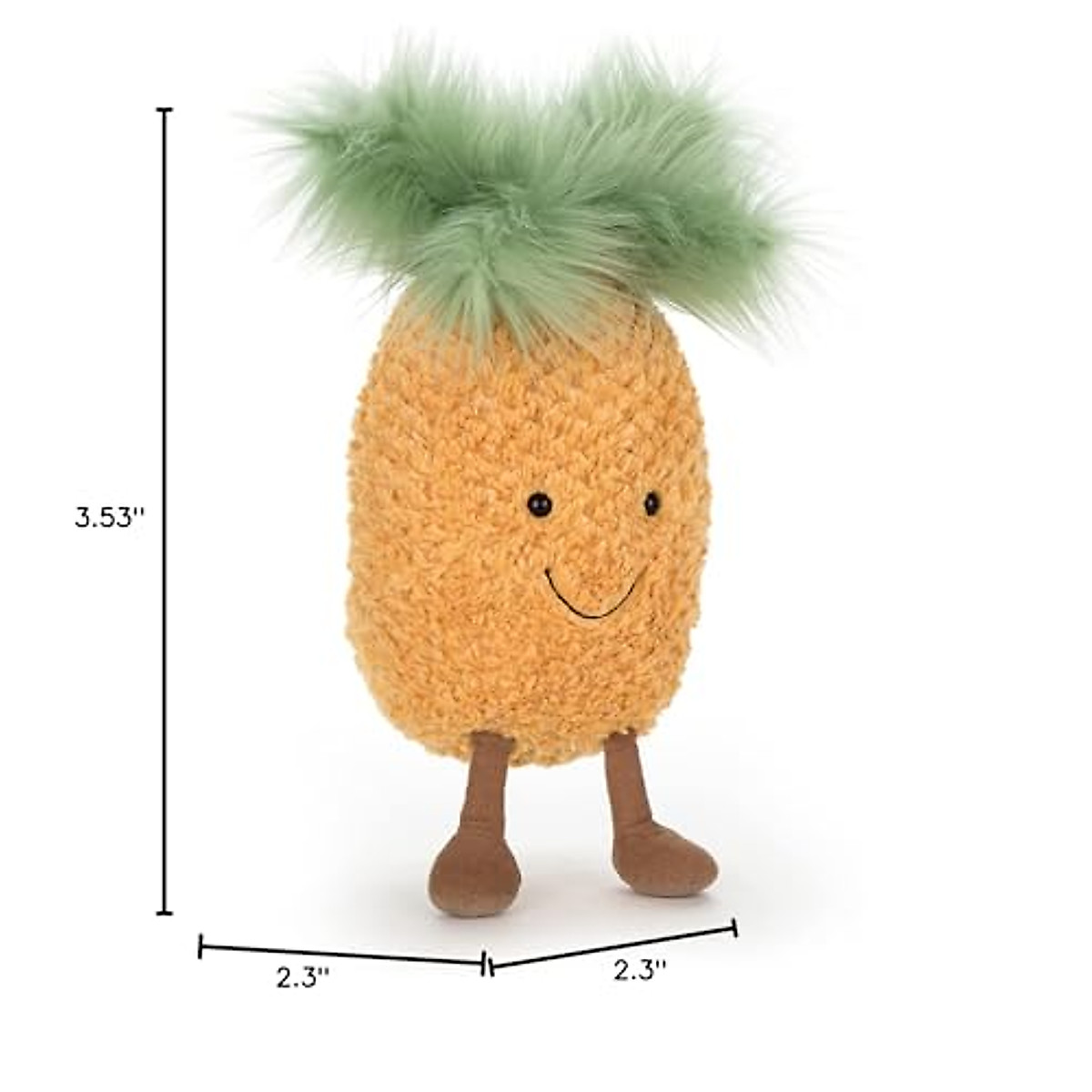 Jellycat Amuseables Pineapple Stuffed Toy, Medium 11 inches | Fruit Plush | Fun Gift Idea