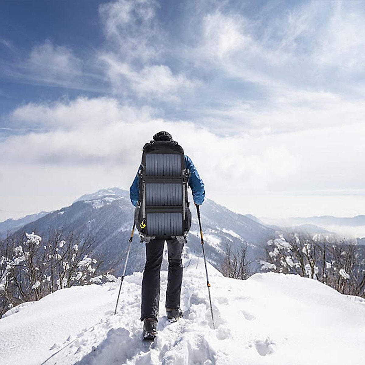 ECEEN Solar Powered Backpack with 20 Watts Solar Charger 78L Rucksack