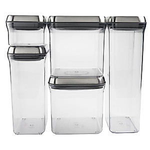 OXO SteeL 5-Piece Airtight Food Storage POP Container Set
