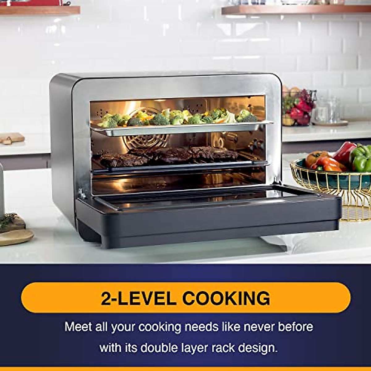 Baumann Living Multifunction Steam Oven Airfryer Convection Countertop Stream 52