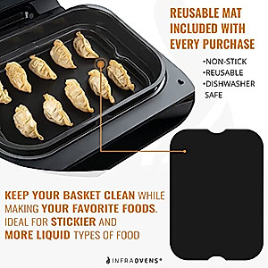Air Fryer Parchment Paper Liners for Ninja Foodi XL Smart FG551 6-in-1 Indoor Grill, Ninja Foodi Accessories, Air Fryer Liners and Reusable Heat Resistant Mat, Air Fryer Accessories by INFRAOVENS