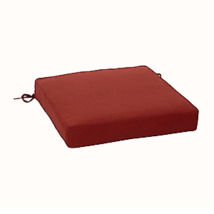Arden Selections Oceantex Outdoor Seat Cushion 21 x 21, Nautical Red