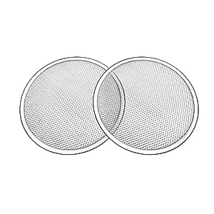 Tosnail 2 Pack 12 Inches Seamless Aluminum Pizza Screen Pizza Pan with Holes Pizza Mesh