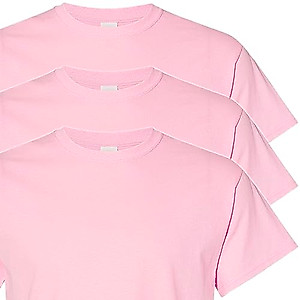 Gildan mens Heavy Cotton 5.3 oz. T-Shirt(G500)-LIGHT PINK-L-3PK