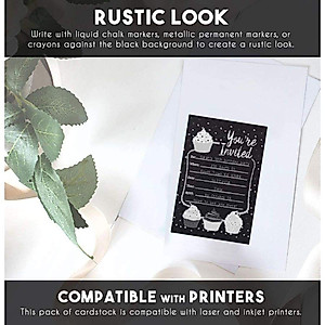 Black Cardstock - 200-Pack 4x6 Heavyweight Smooth Cardstock, 80lb 216GSM Cover Card Stock, Unruled Thick Stationery Paper, For Postcard, Invitation, Announcement, Marketing Material, 4 x 6 Inches