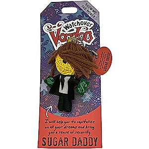 Watchover Voodoo - String Voodoo Doll Keychain – Novelty Voodoo Doll for Bag, Luggage or Car Mirror - Sugar Daddy Voodoo Keychain, 5 inches