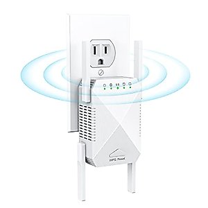 WiFi Extender, 2023 Fastest WiFi Booster 1200Mbps Dual Band (5GHz/2.4GHz) WiFi Extenders Signal Booster for Home, Internet Booster WiFi Repeater Covers up to 10000sq. ft and 45 Devices