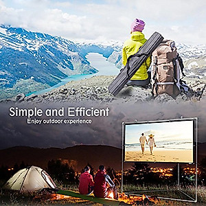 Pyle 100" Outdoor Portable Matt White Theater TV Projector Screen w/ Triangle Stand - 100 inch, 16:9, 1.15 Gain Full HD Projection for Movie / Cinema / Video / Film Showing Outside Home - PRJTPOTS101