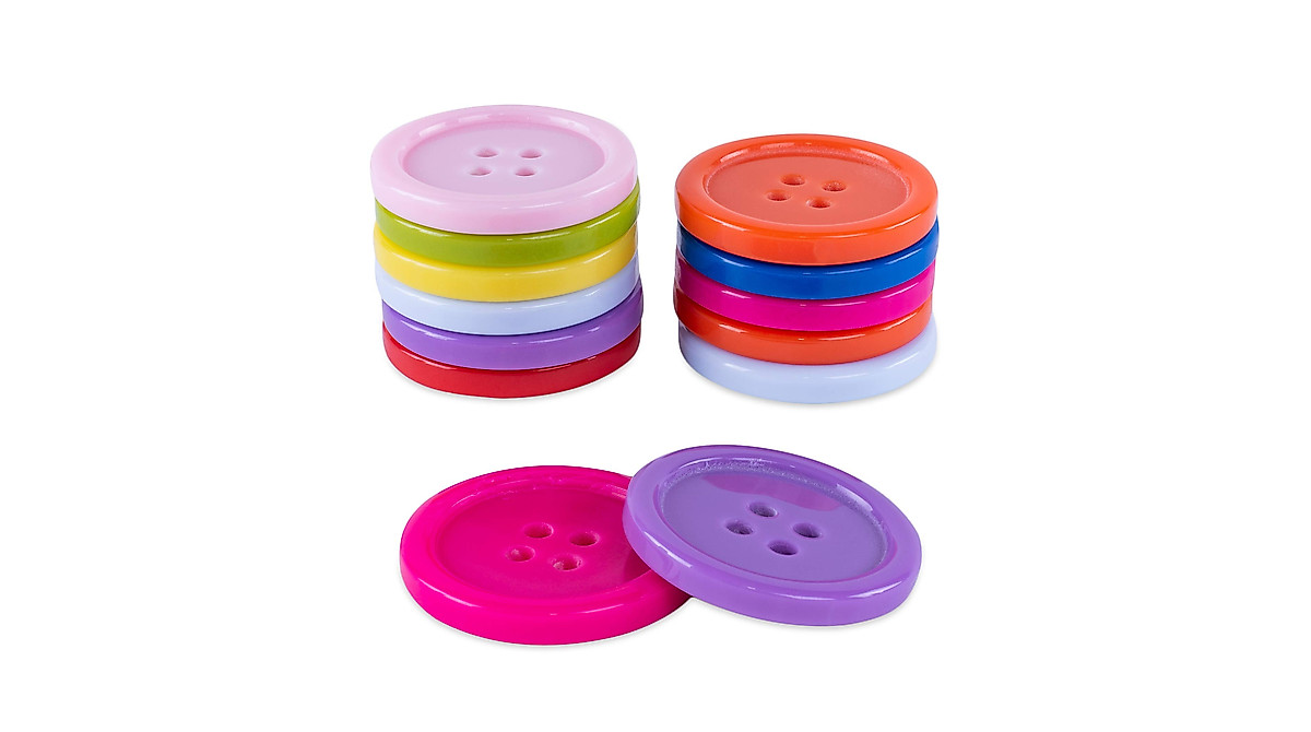100 Assorted 1-Inch Buttons for Crafts & Fashion | Super Z Outlet