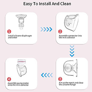 Wearable Breast Pump, Hands-Free Breast Pump, Portable Electric Breast Pump with 3 Mode & 9 Levels, Painless Breastfeeding Breastpump Can Be Worn in-Bra, 24mm (2 Pack)