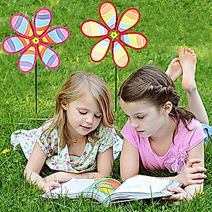 HADEEONG 4PCS Wind Spinners for Yard and Garden, Lawn Yard Decorations Pinwheels Colorful Whirligigs Windmill Kids Toys for Outdoor Decor