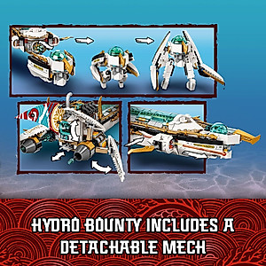 LEGO NINJAGO Hydro Bounty Building Set, 71756 Submarine Toy with Kai and NYA Minifigures, Ninja Toys, Gifts, Presents for Kids, Boys, Girls Age 9 Plus Years Old