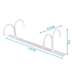 TRUSBER Mug Holder Under Shelf Coffee Cups Organizer Under Cabinet 3 Pack Cups Mugs Rack with Hooks 12 Hanging Hooks for Mugs,Coffee Glass Cups