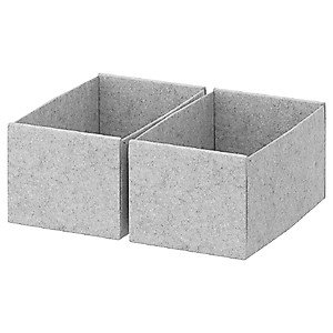 KOMPLEMENT Box, Light Gray 6x10 ½x4 ¾ Inches, 2 Pack