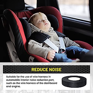 Oyviny Wire Harness Cloth Tape 3/4-Inch by 50-Foot (2 Rolls), Self-Adhesive Fabric Tape for Automotive Engine and Electrical Wiring Harness Noise Damping, High Temp Wire Loom Tape