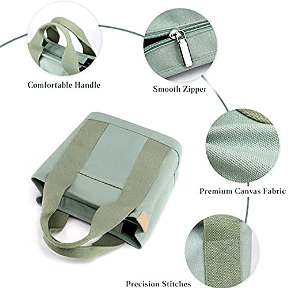 Large Capacity Multi Pocket Handbag, Ladies Fashion Canvas Tote, Canvas Bag With Zipper, Large Capacity Shoulder Bags (1PCS Black)